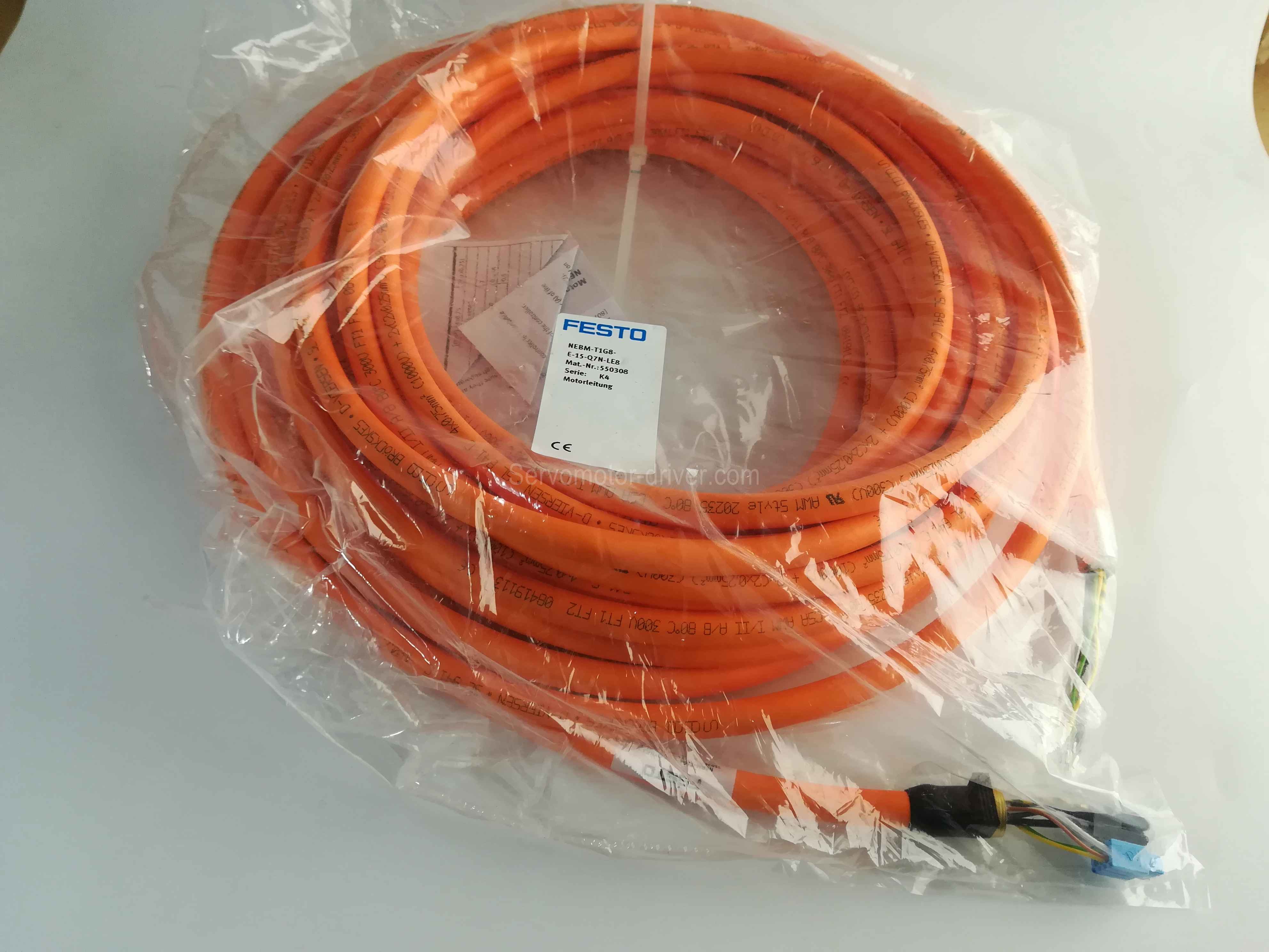 Festo 15 Meter Servo Motor Cable / Connecting Cable NEBM-T1G8-E-15-Q7N-LE